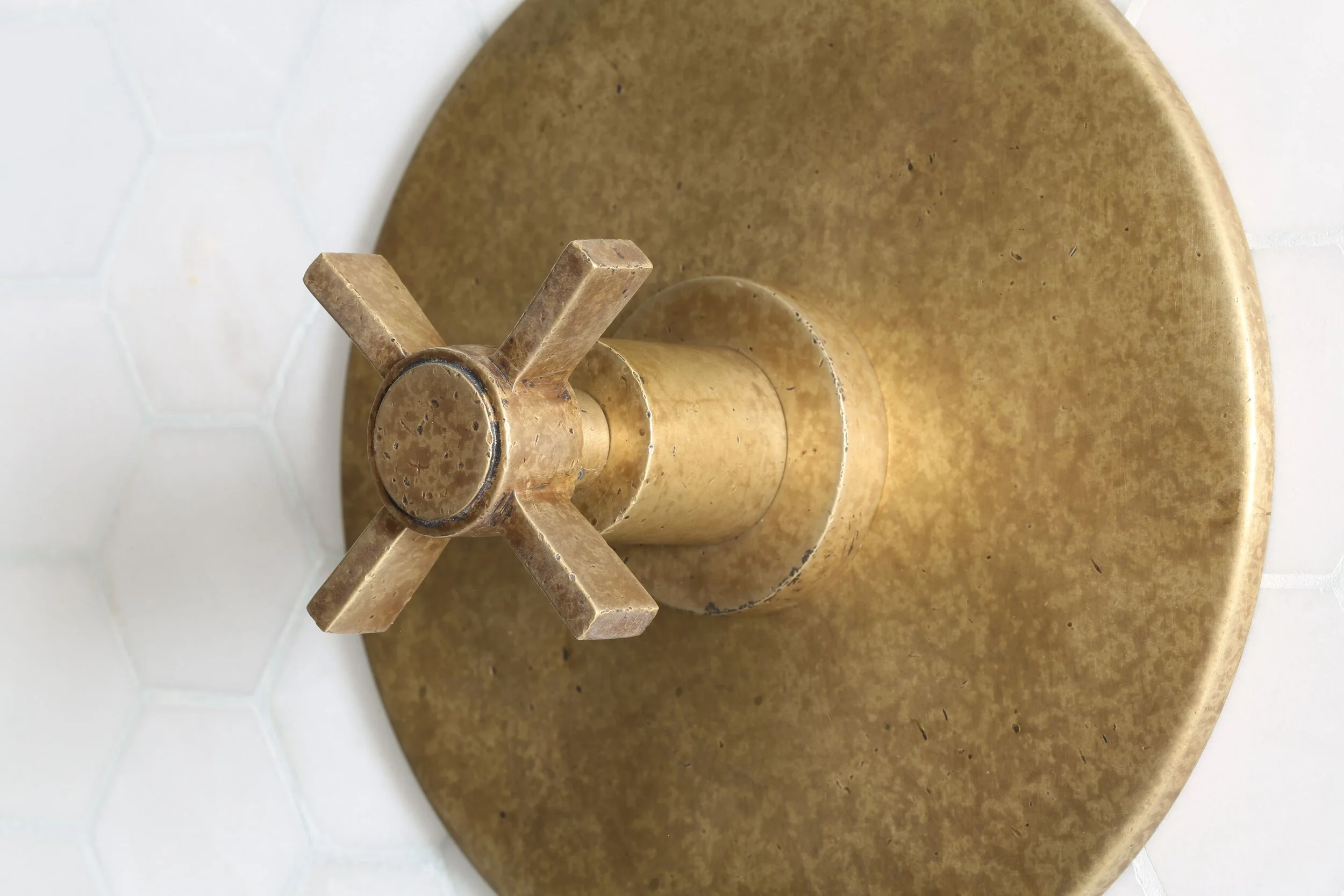 Aged Brass Traditional Shower — Atmosphyre