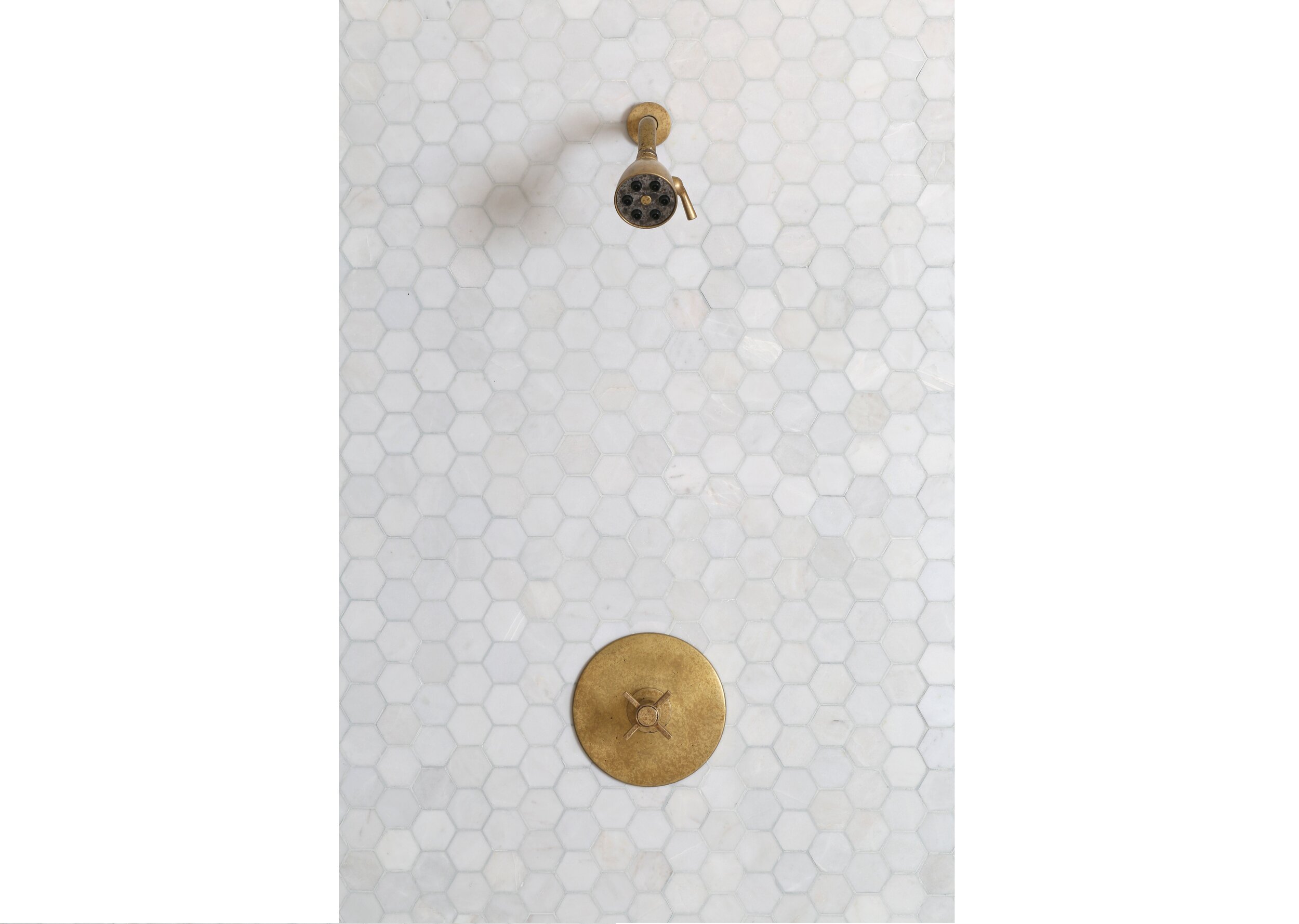 Aged Brass Traditional Shower — Atmosphyre