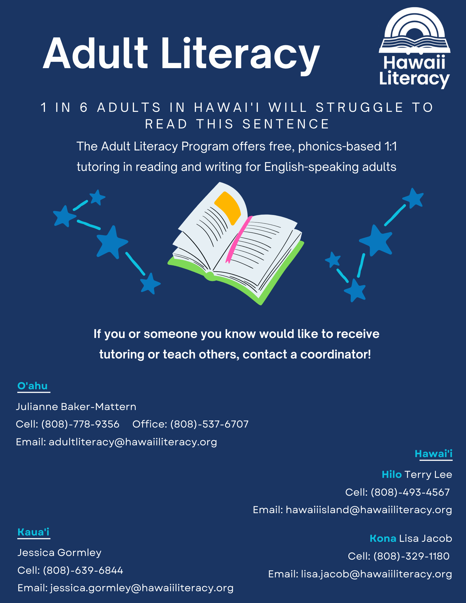 Volunteer Opportunities — Hawaii Literacy