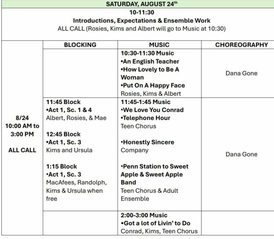 Bye Bye Birdie 2024 — Spark