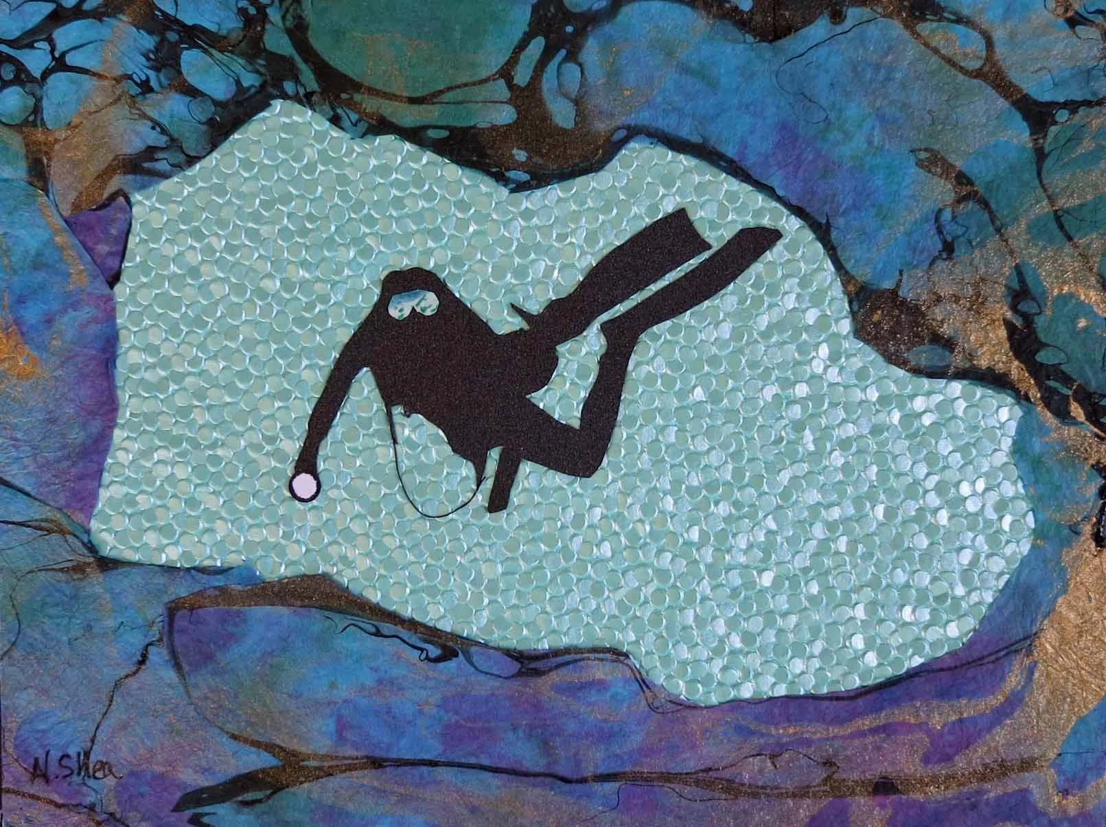 Marbled Paper Cuttings — Nancy Shea Art