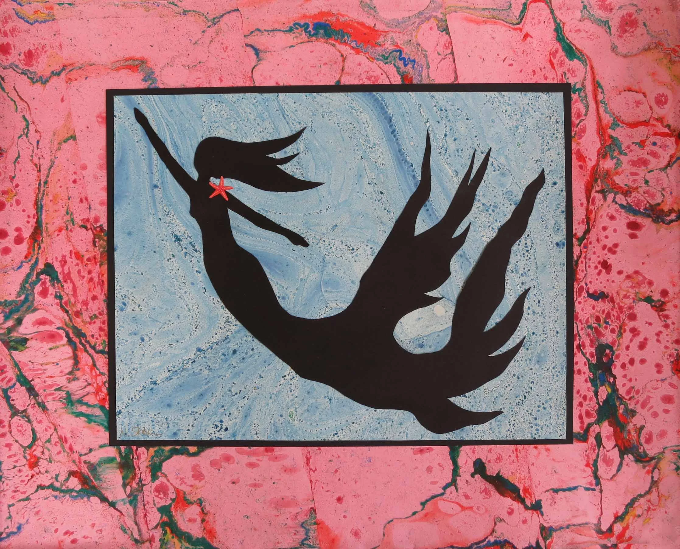 Marbled Paper Cuttings — Nancy Shea Art