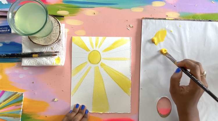 Acrylic Sun Painting Tutorial — EttaVee