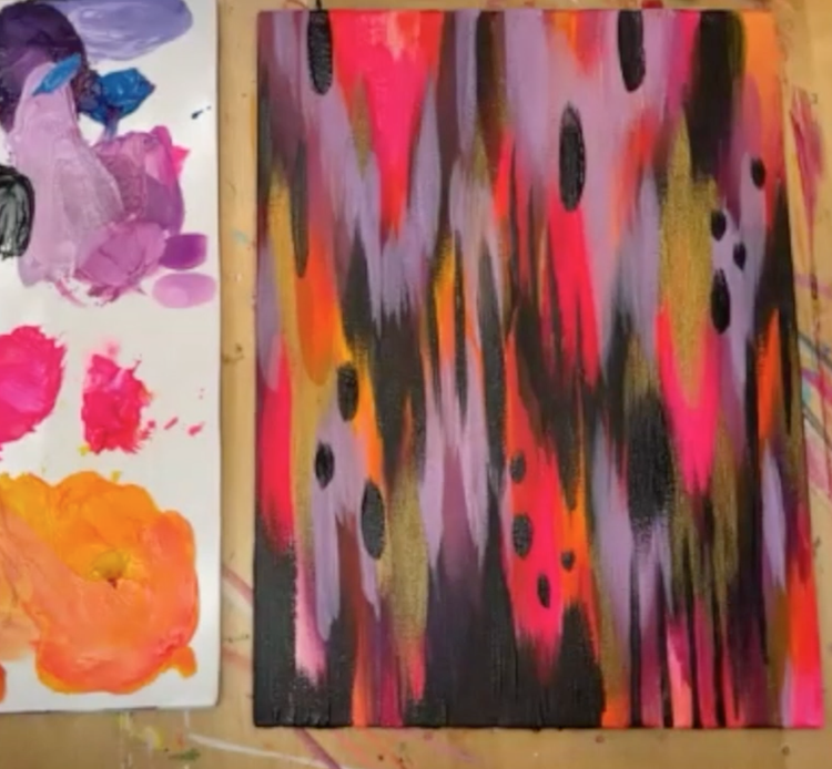 How to Paint a Spooky Abstract Painting — EttaVee