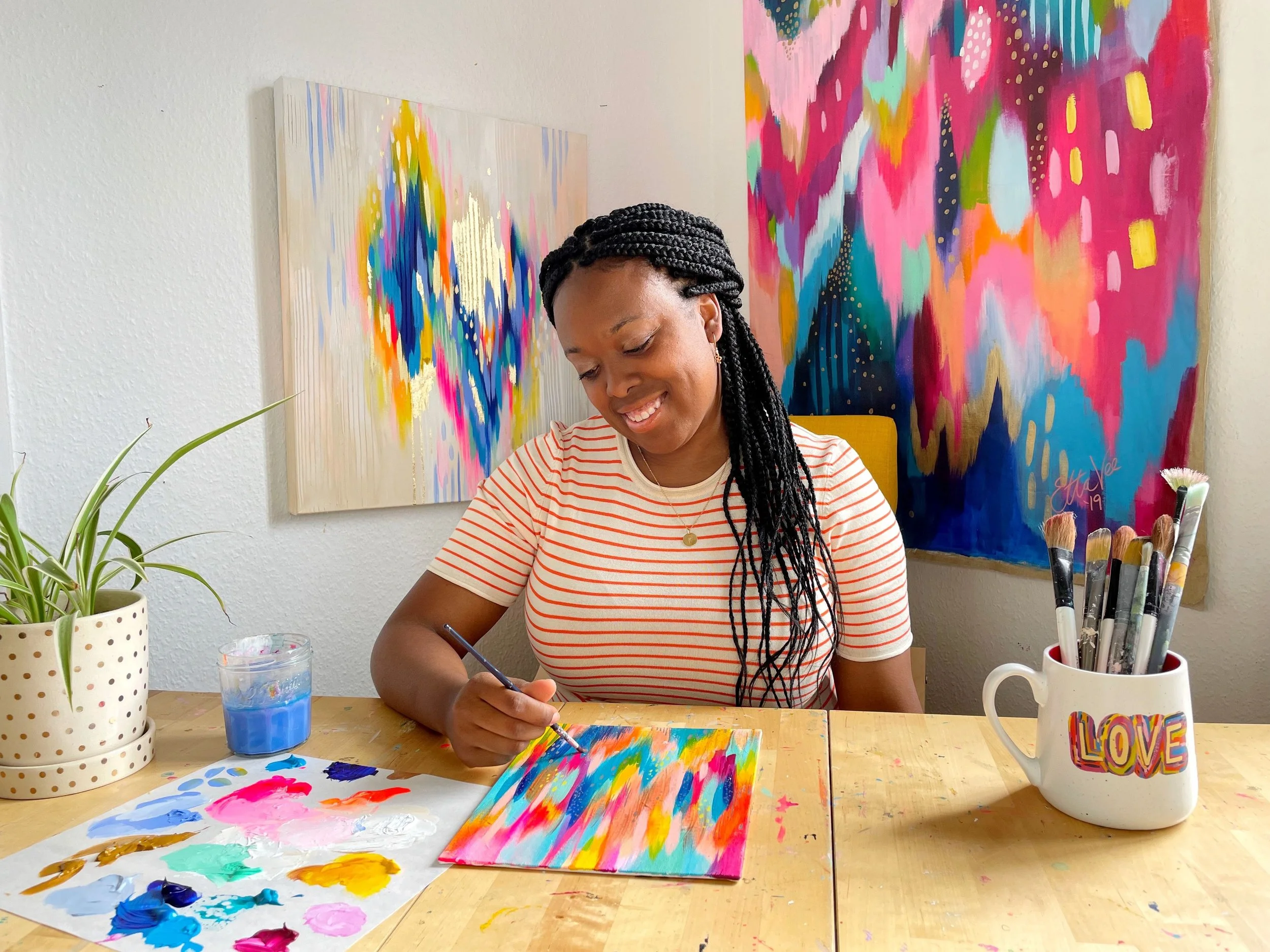 The Only 6 Colors You Need for Colorful Abstract Painting — EttaVee
