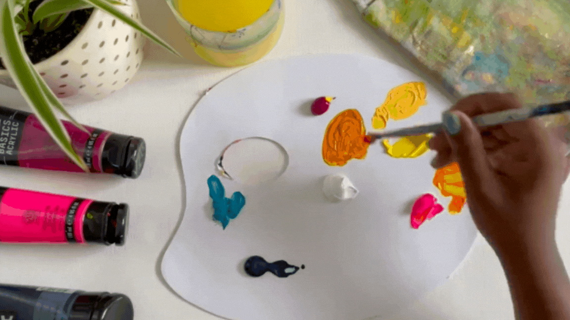 How to Mix Vibrant Orange With Acrylic Paint — EttaVee