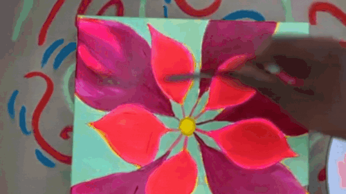 How to Paint an Acrylic Poinsettia — EttaVee