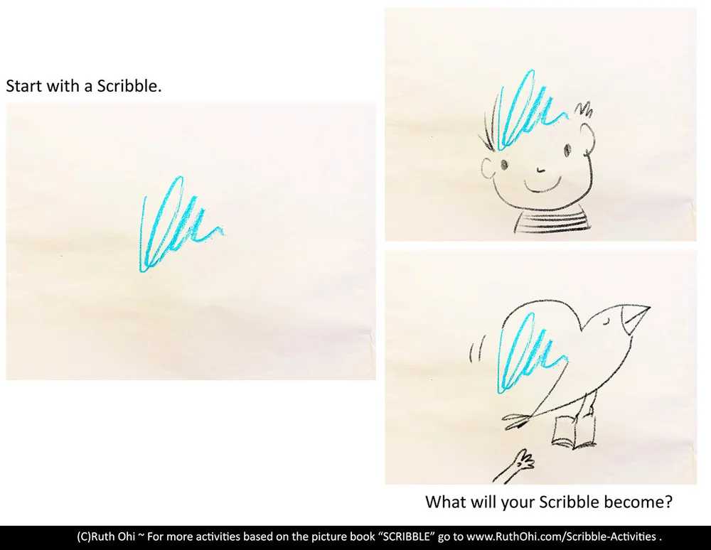 Activities for SCRIBBLE picture book by Ruth Ohi — www.RuthOhi.com