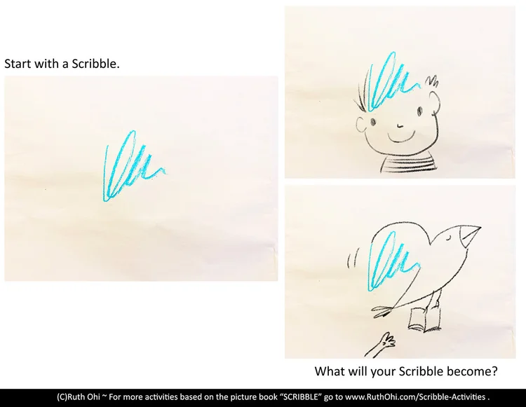 Activities for SCRIBBLE picture book by Ruth Ohi — www.RuthOhi.com