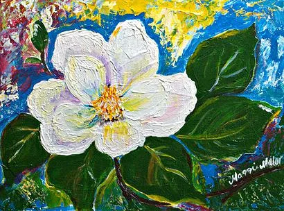 Magnolia Flower Painting
