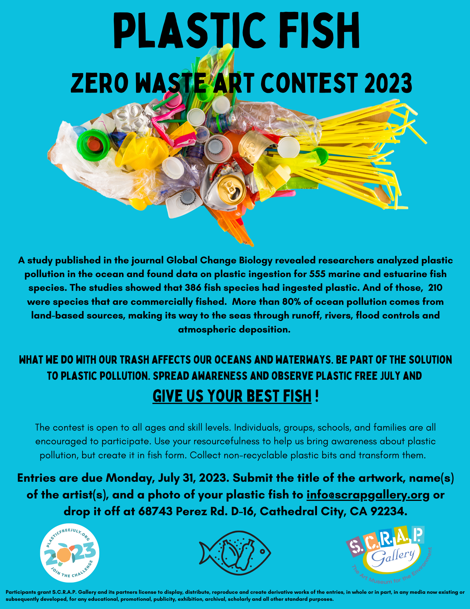 Beat Plastic Pollution And Give Us Your Best Fish! — The S.C.R.A.P. Gallery