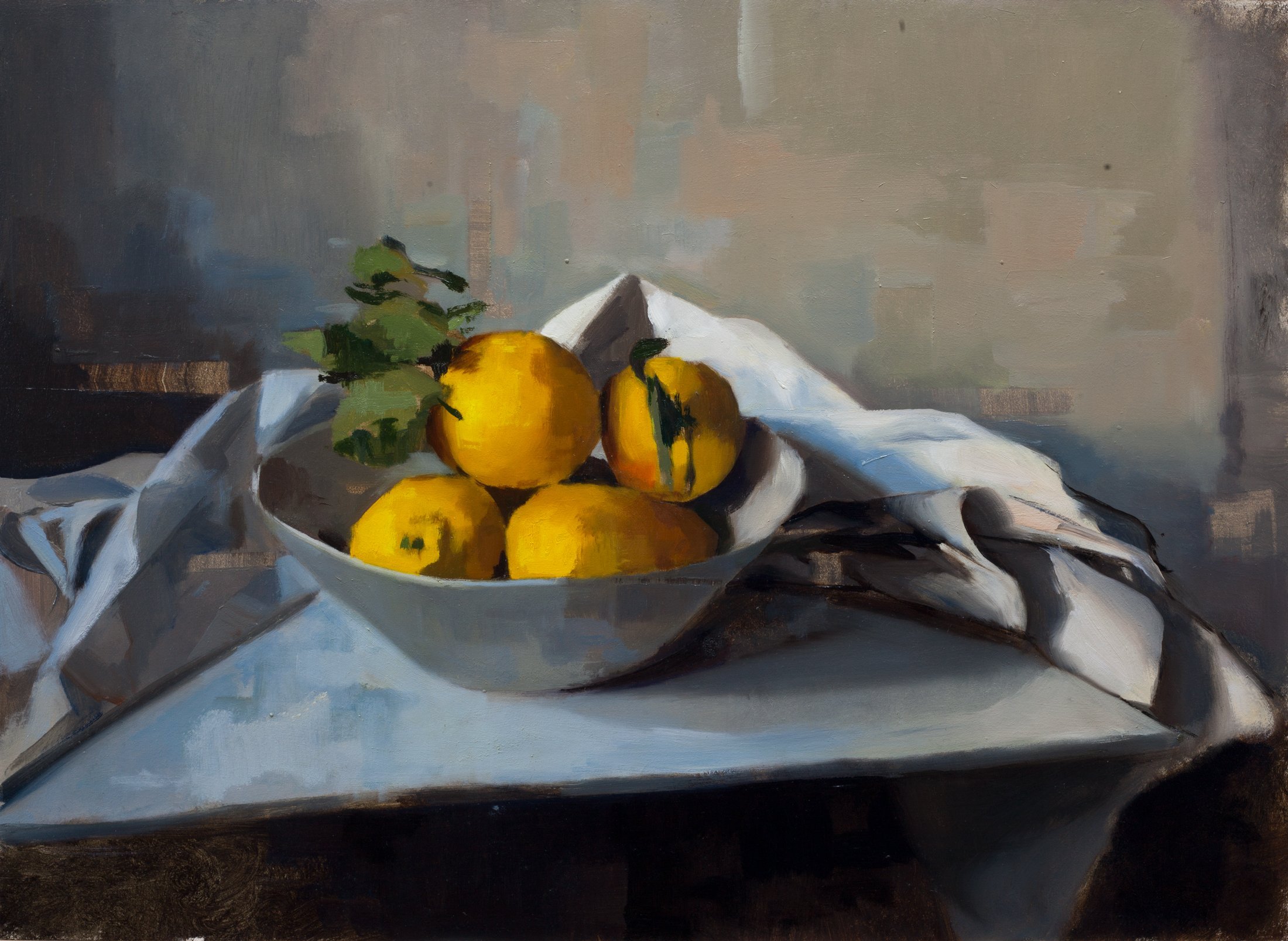 LEMONS AND LINEN IN EVENING LIGHT — Jon Doran