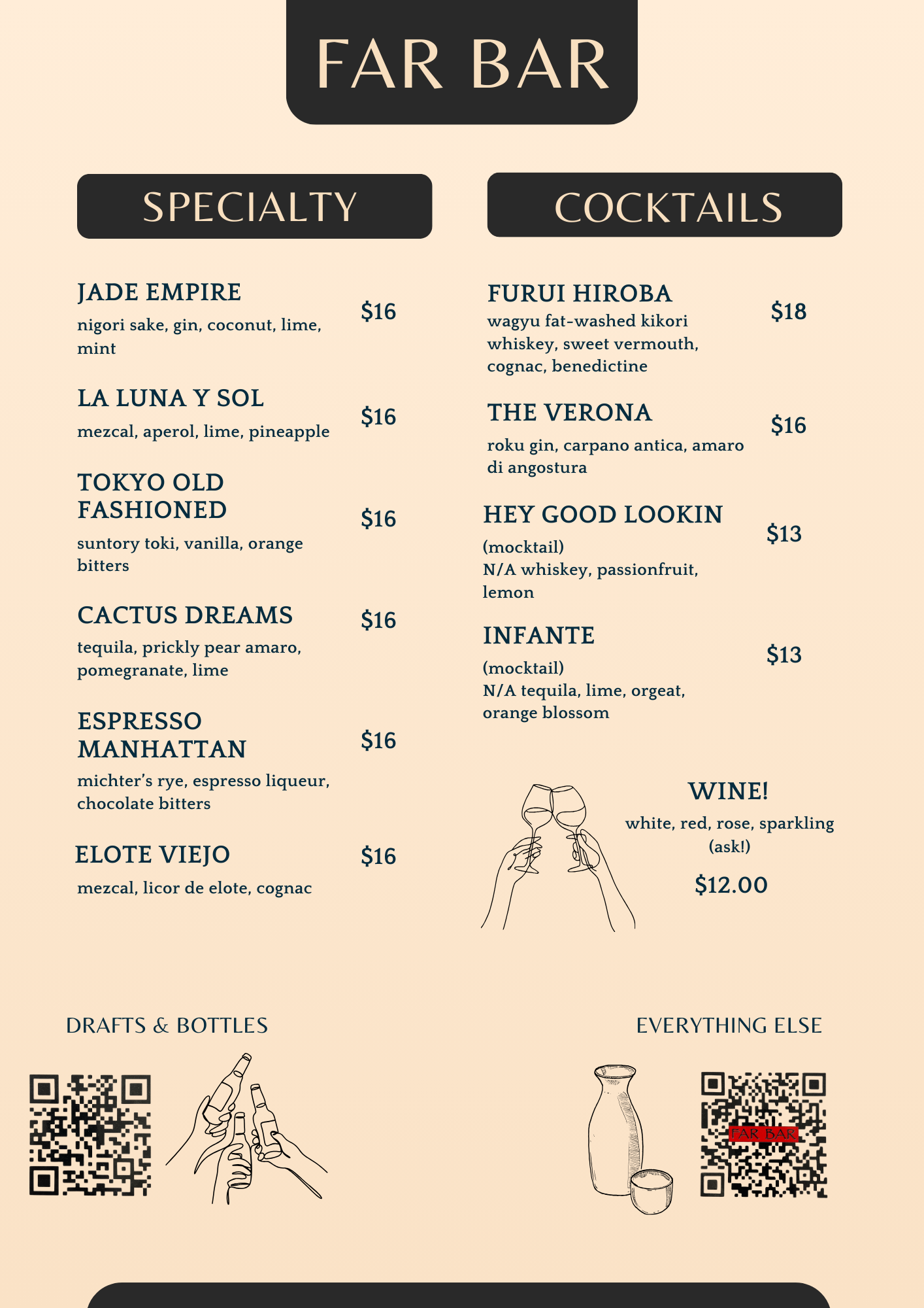 Food & Drinks — Far Bar