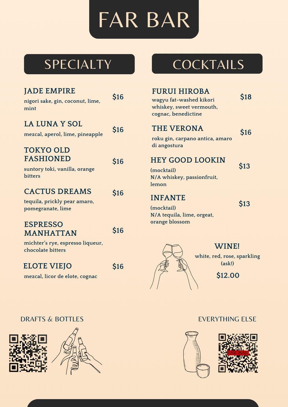 Food & Drinks — Far Bar