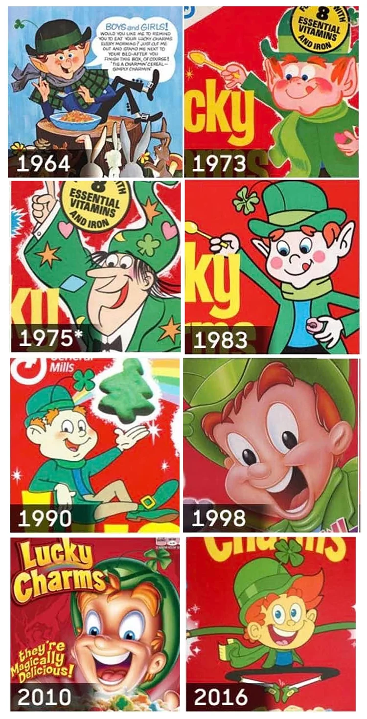 Lucky Charms Package Design Through the Years | Lien Design