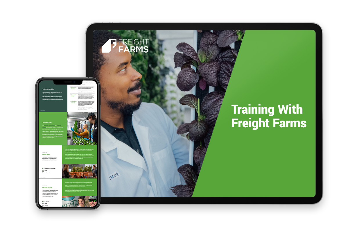 Farmer Support & Services | Urban Farming with Freight Farms