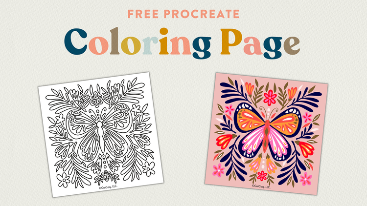Free Procreate Coloring Page — CatCoq