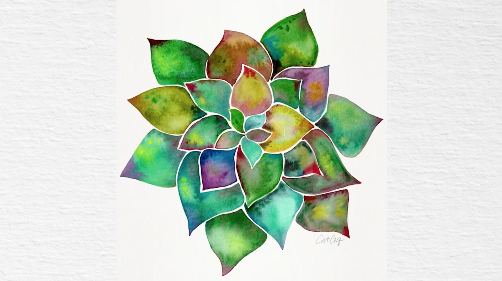 How to Paint a Watercolor Succulent — CatCoq