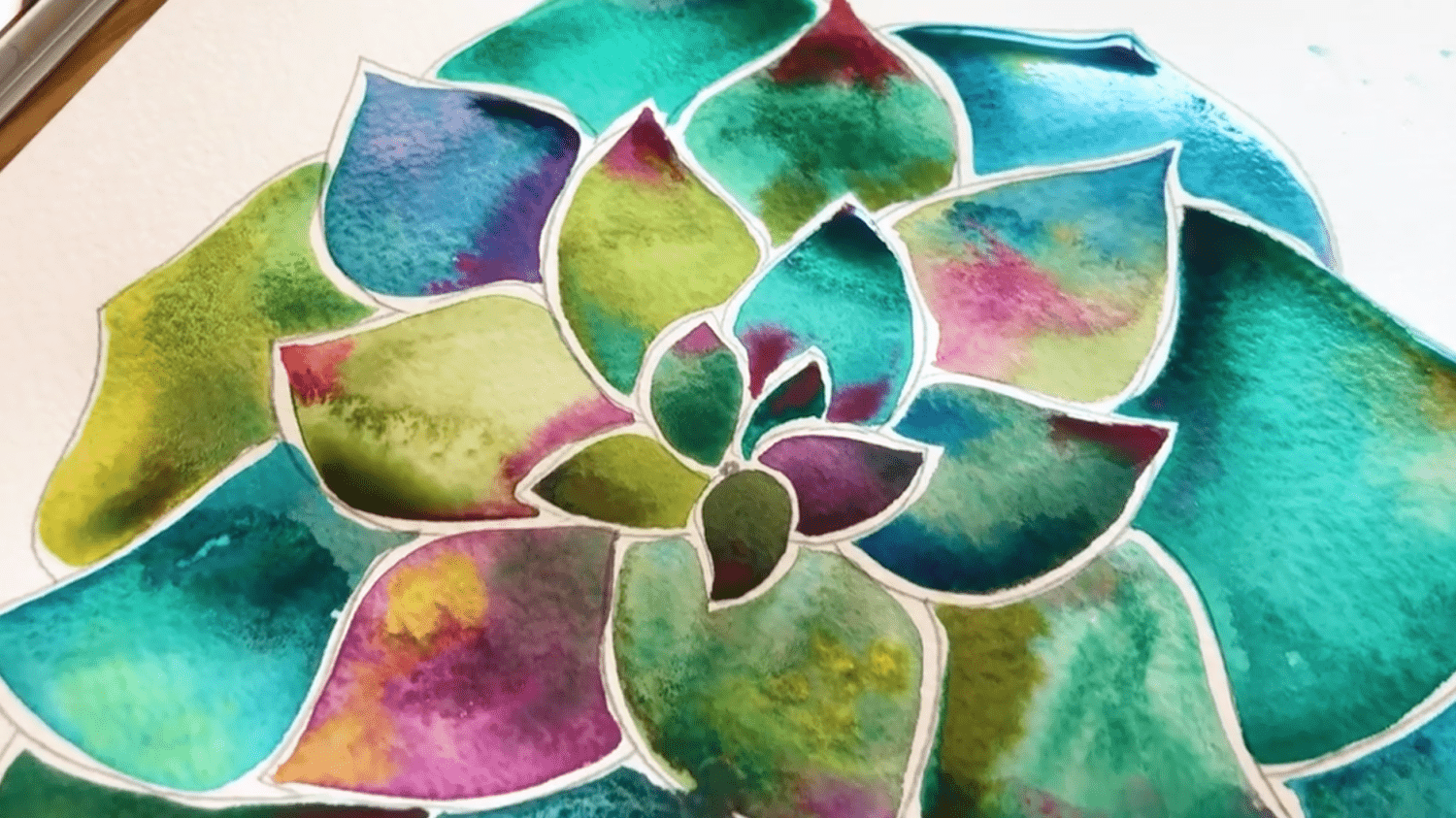 How to Paint a Watercolor Succulent — CatCoq