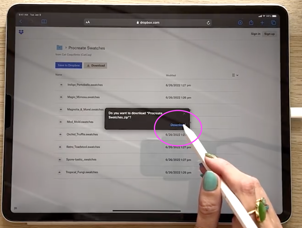 How to Open Downloaded Assets in Procreate — CatCoq