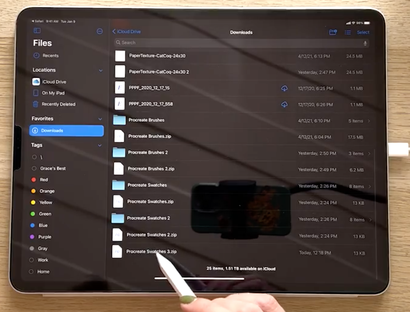 How to Open Downloaded Assets in Procreate — CatCoq