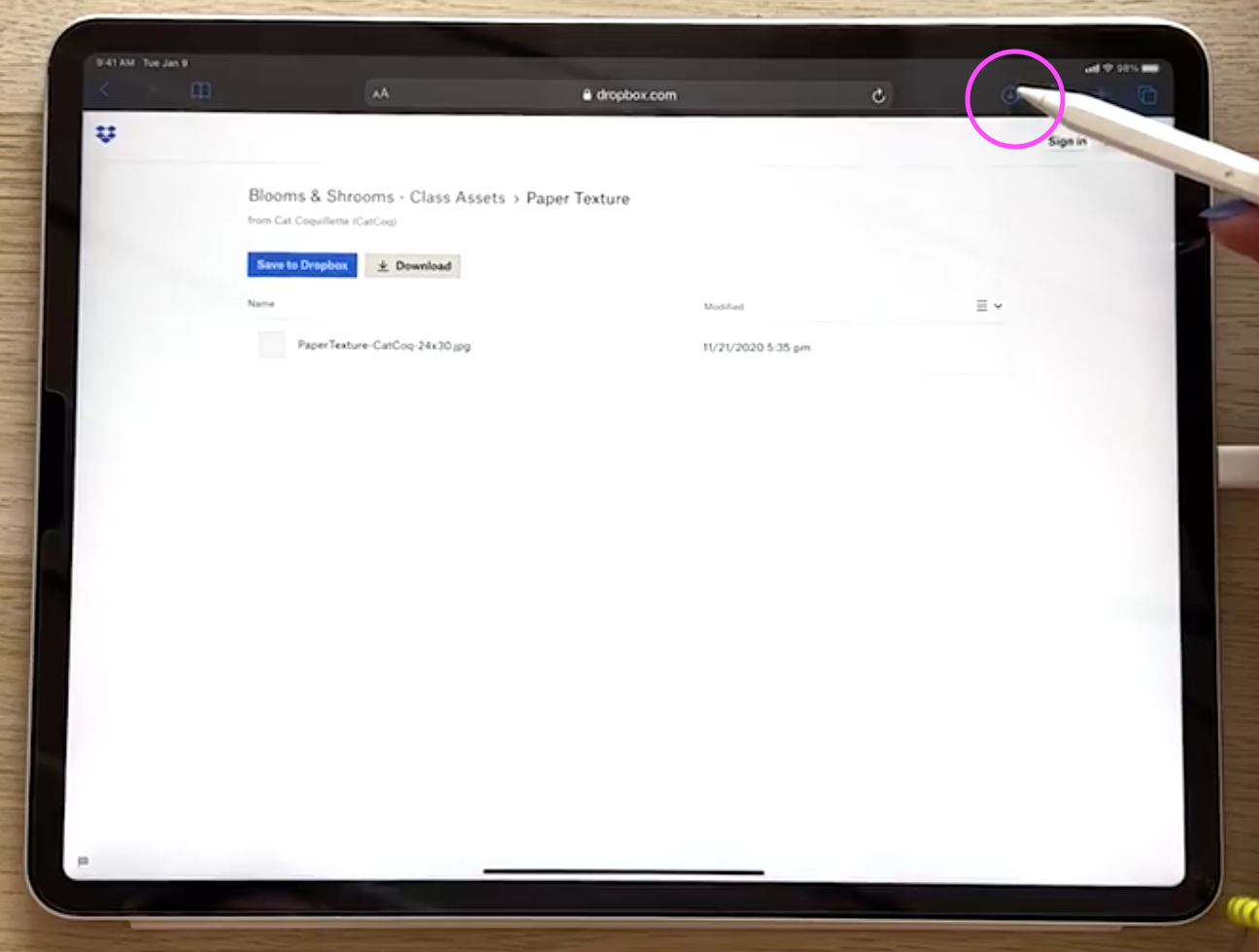 How to Open Downloaded Assets in Procreate — CatCoq