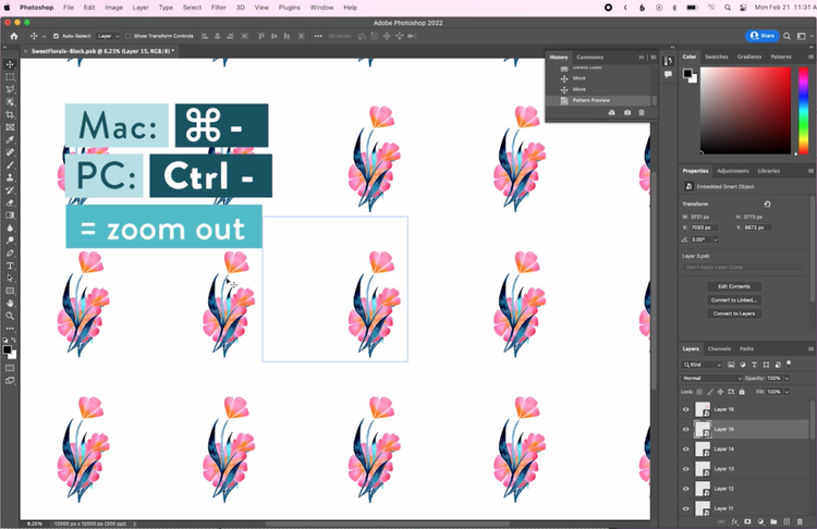 How to Make a Seamless Pattern in Photoshop with Pattern Preview — CatCoq