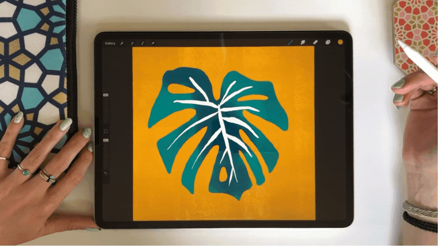 How to Draw a Textured Monstera Leaf in Procreate — CatCoq