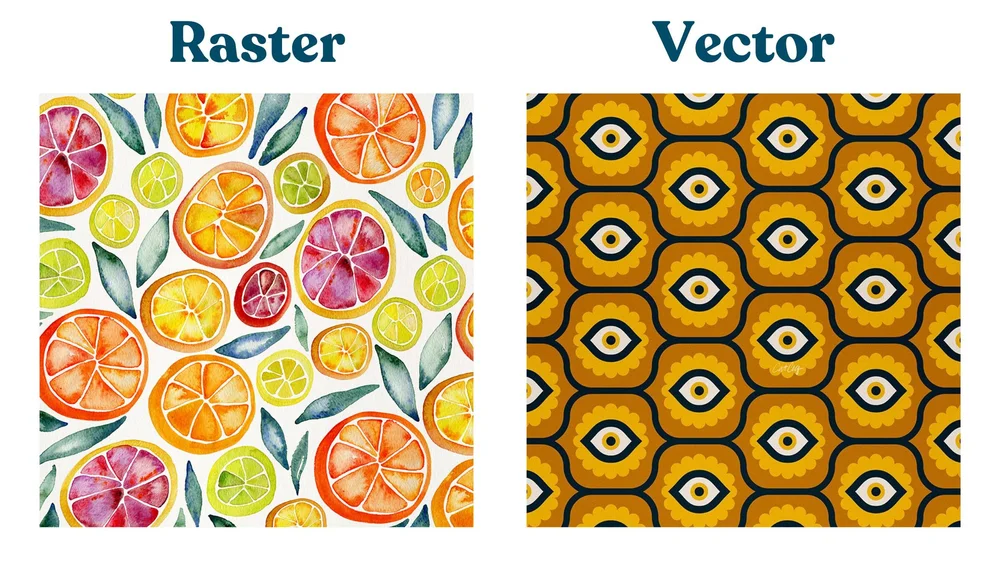 Raster vs. Vector Explained - Which is better for surface design? — CatCoq