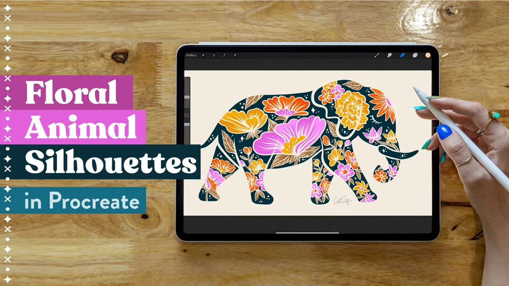 Floral Animal Silhouettes in Procreate — CatCoq
