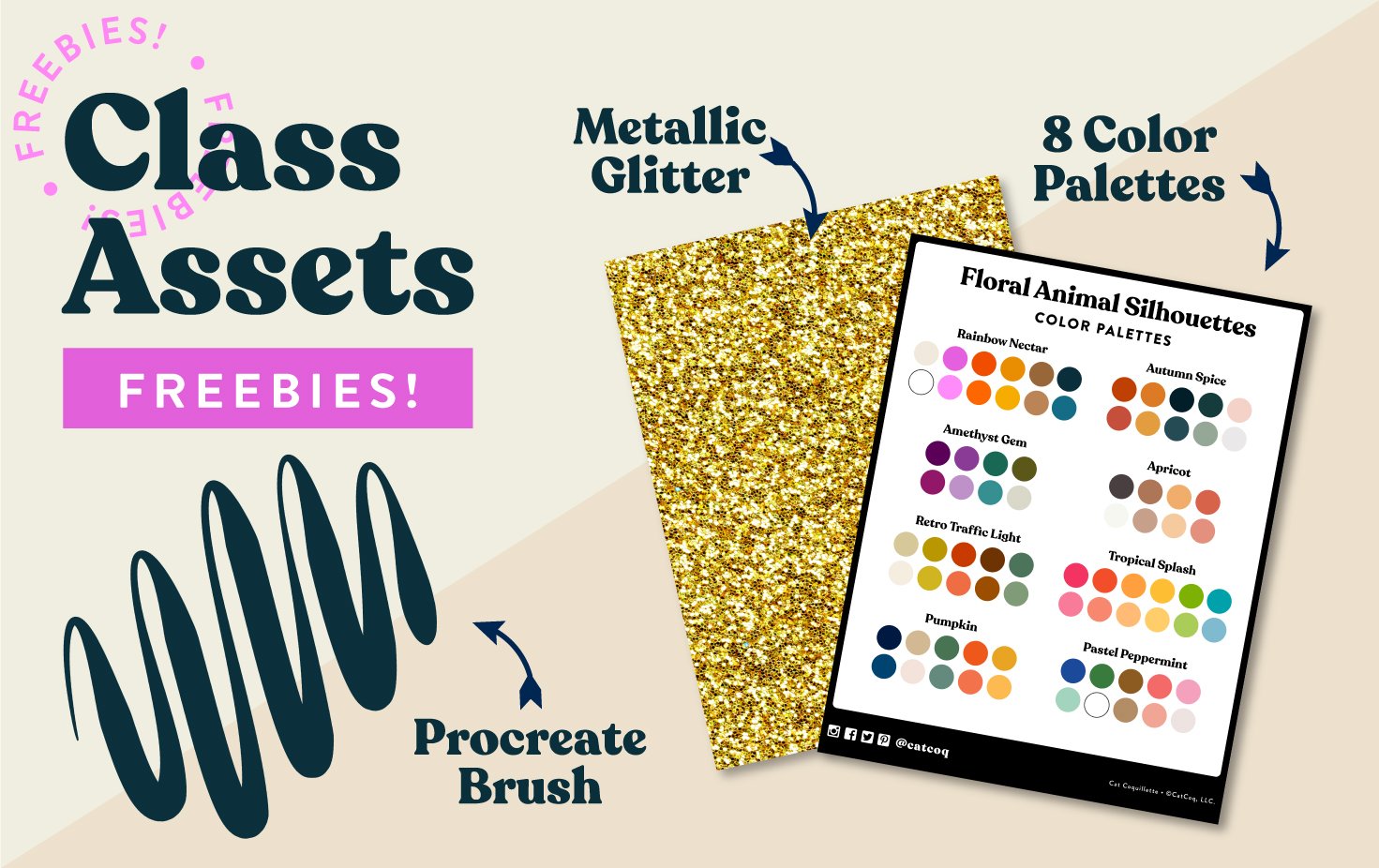 Floral Animal Silhouettes in Procreate — CatCoq