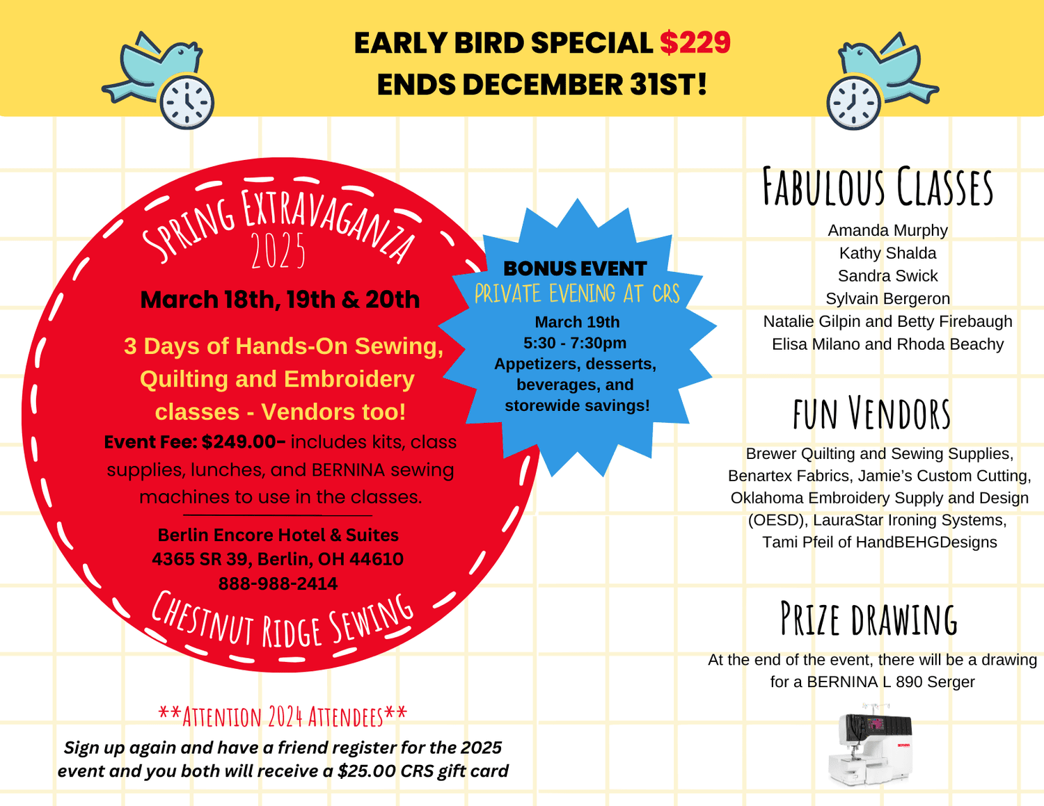 Spring Extravaganza 2025- BERNINA