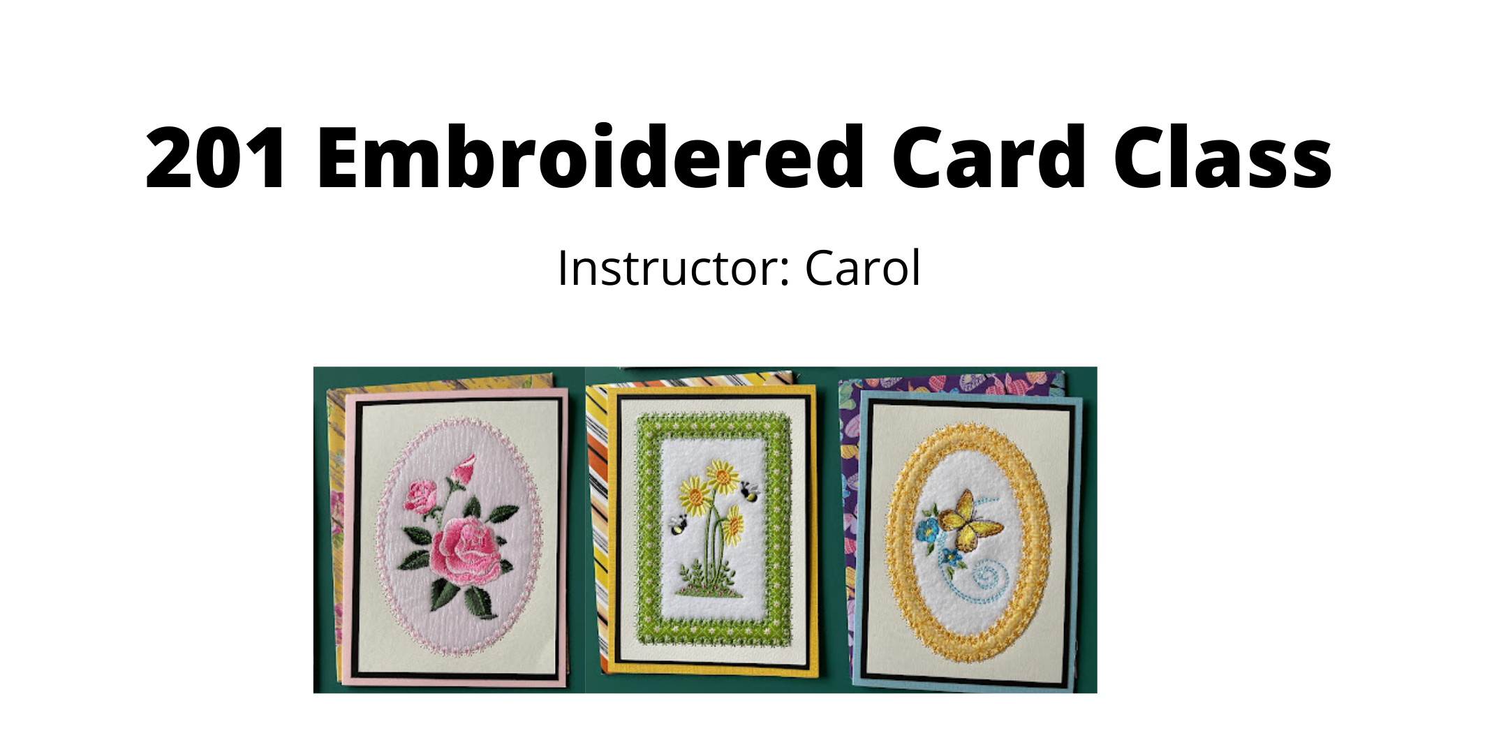 201 Embroidered Greeting Cards with Carol- BERNINA