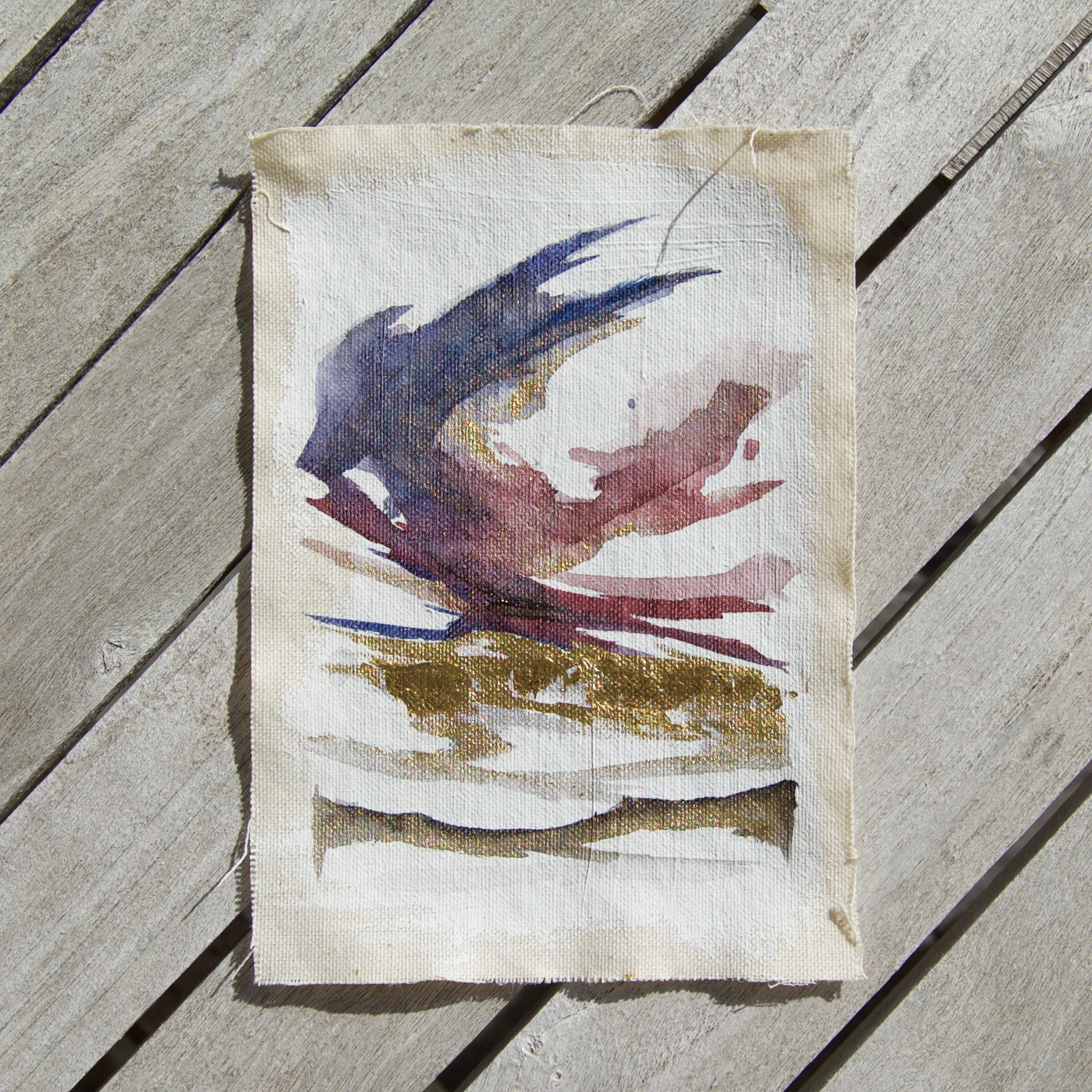 | PUSHING OUR LUCK | 36 x 36 — Allie Dattilio, fine artist.