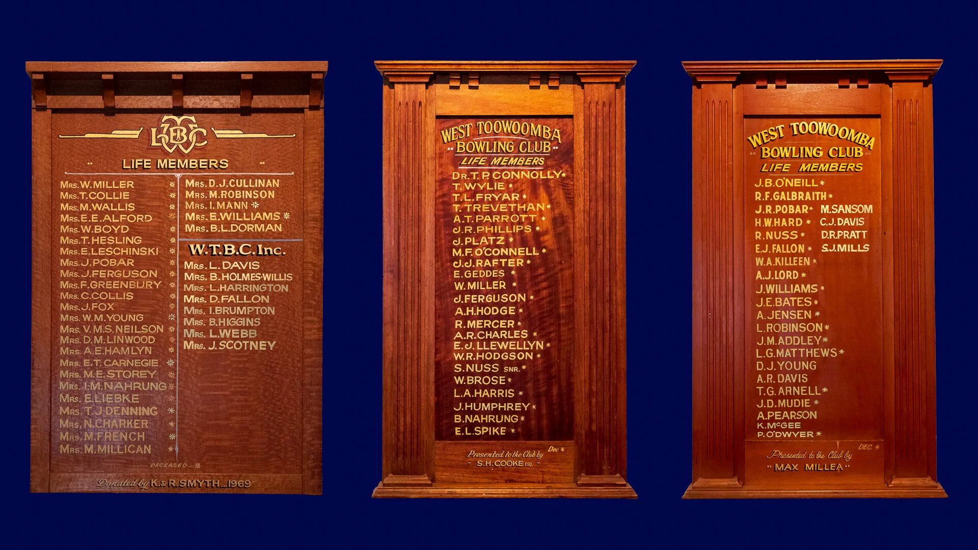 West Toowoomba Bowls Club Inc-Honor Boards