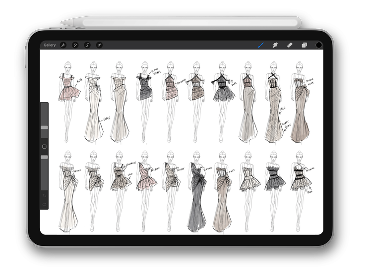 Procreate for Fashion Design Course — amiko simonetti