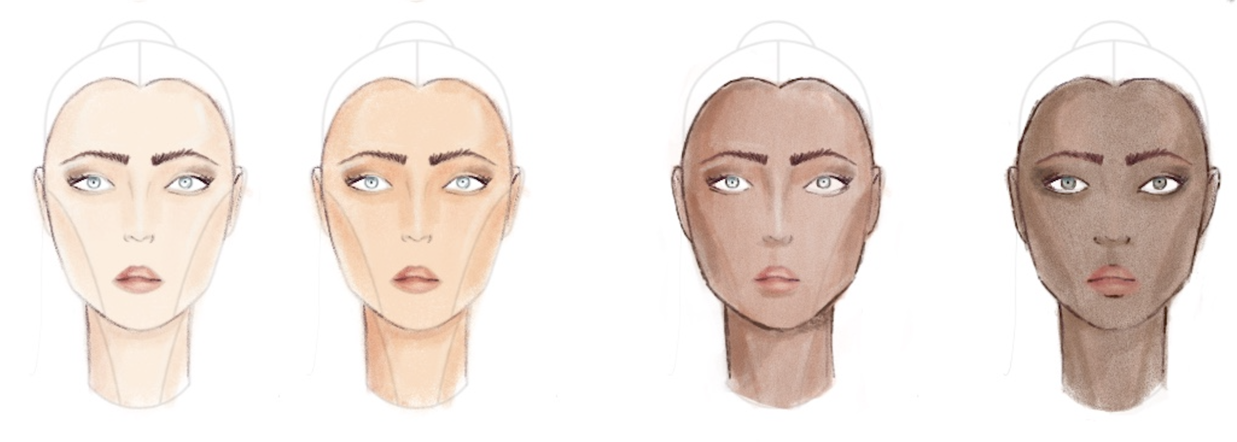 Fashion Sketching: A tutorial on Drawing Makeup on the Face — amiko ...