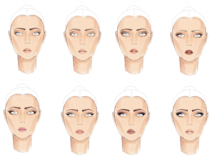 Fashion Sketching: A tutorial on Drawing Makeup on the Face — amiko ...