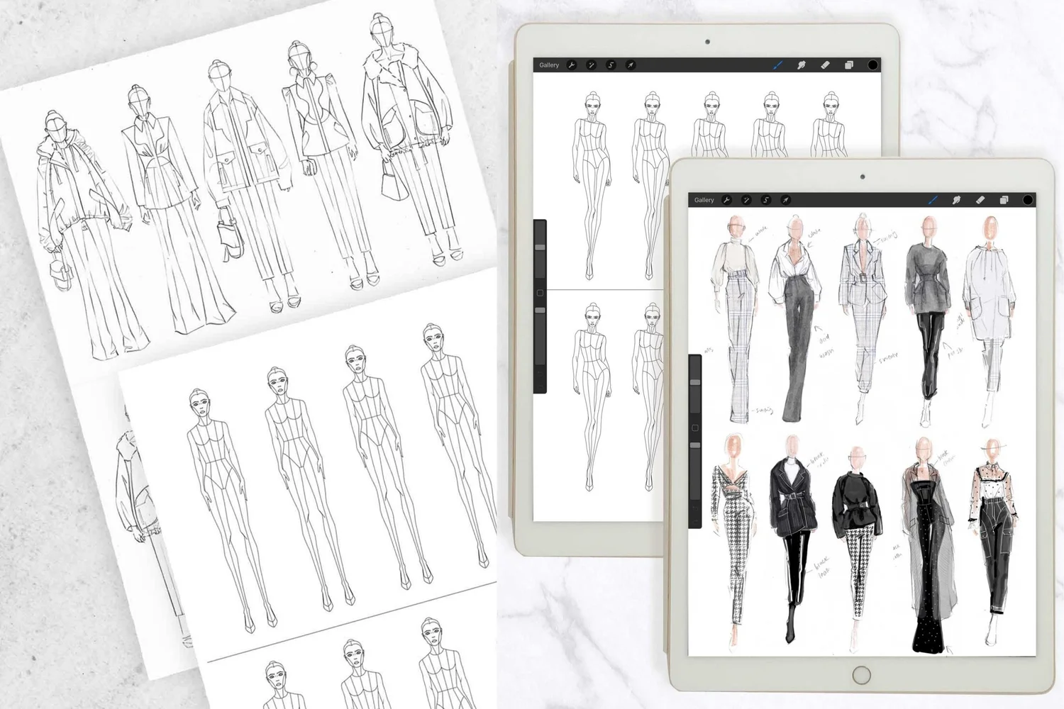 CROQUIS KIT: a collection of fashion figure templates for design and ...