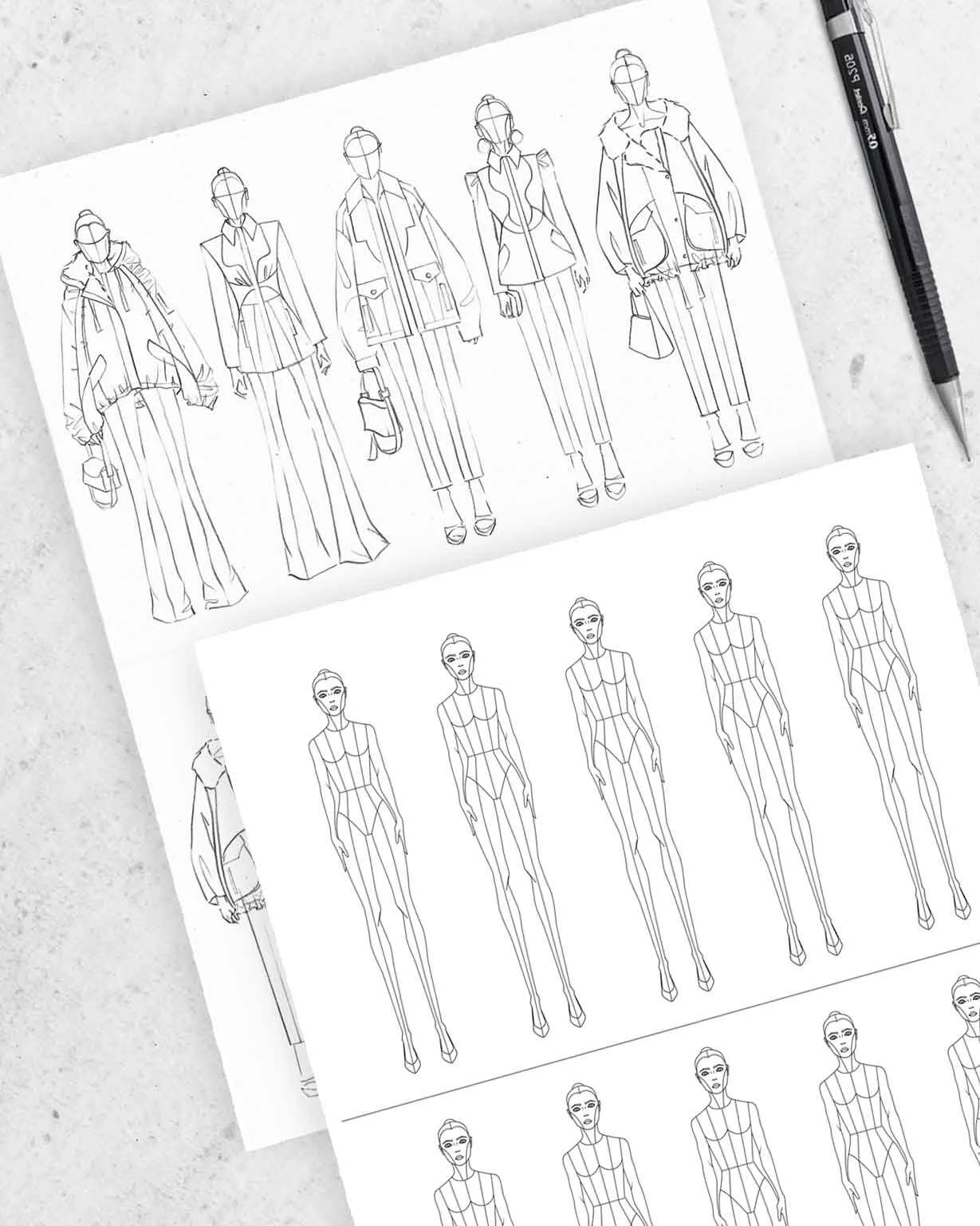 CROQUIS KIT: a collection of fashion figure templates for design and ...