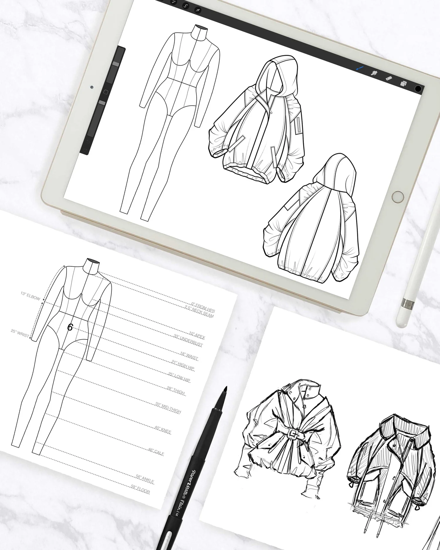 CROQUIS KIT: a collection of fashion figure templates for design and ...