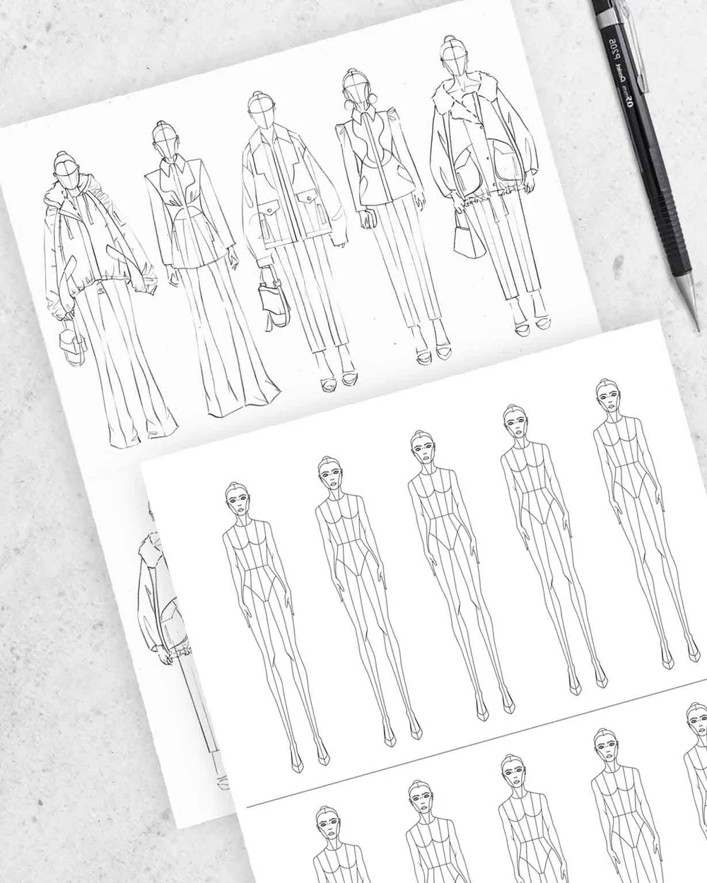 CROQUIS KIT: a collection of fashion figure templates for design and ...