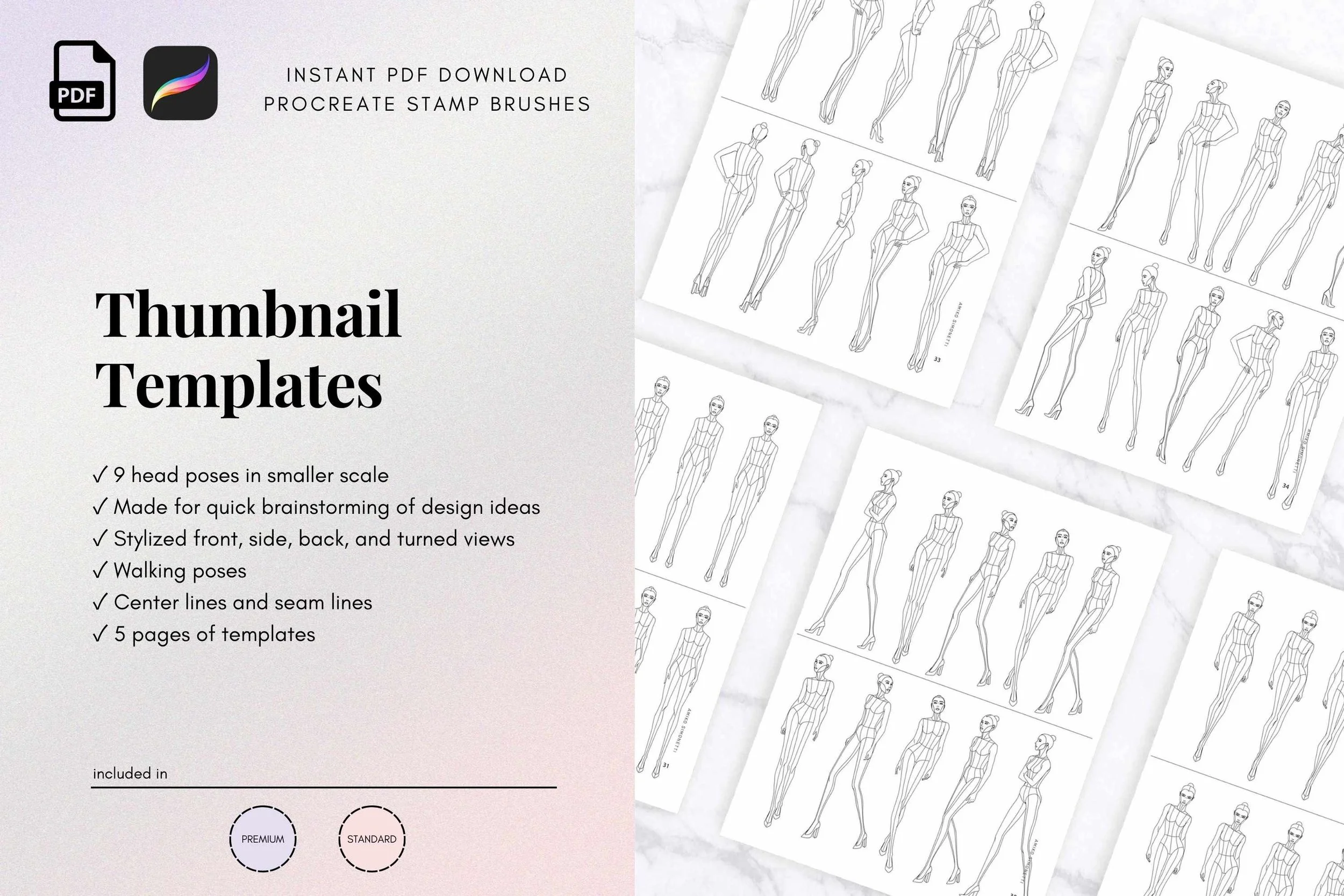 CROQUIS KIT: a collection of fashion figure templates for design and ...
