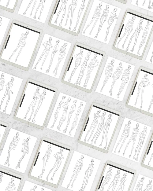 CROQUIS KIT: a collection of fashion figure templates for design and ...