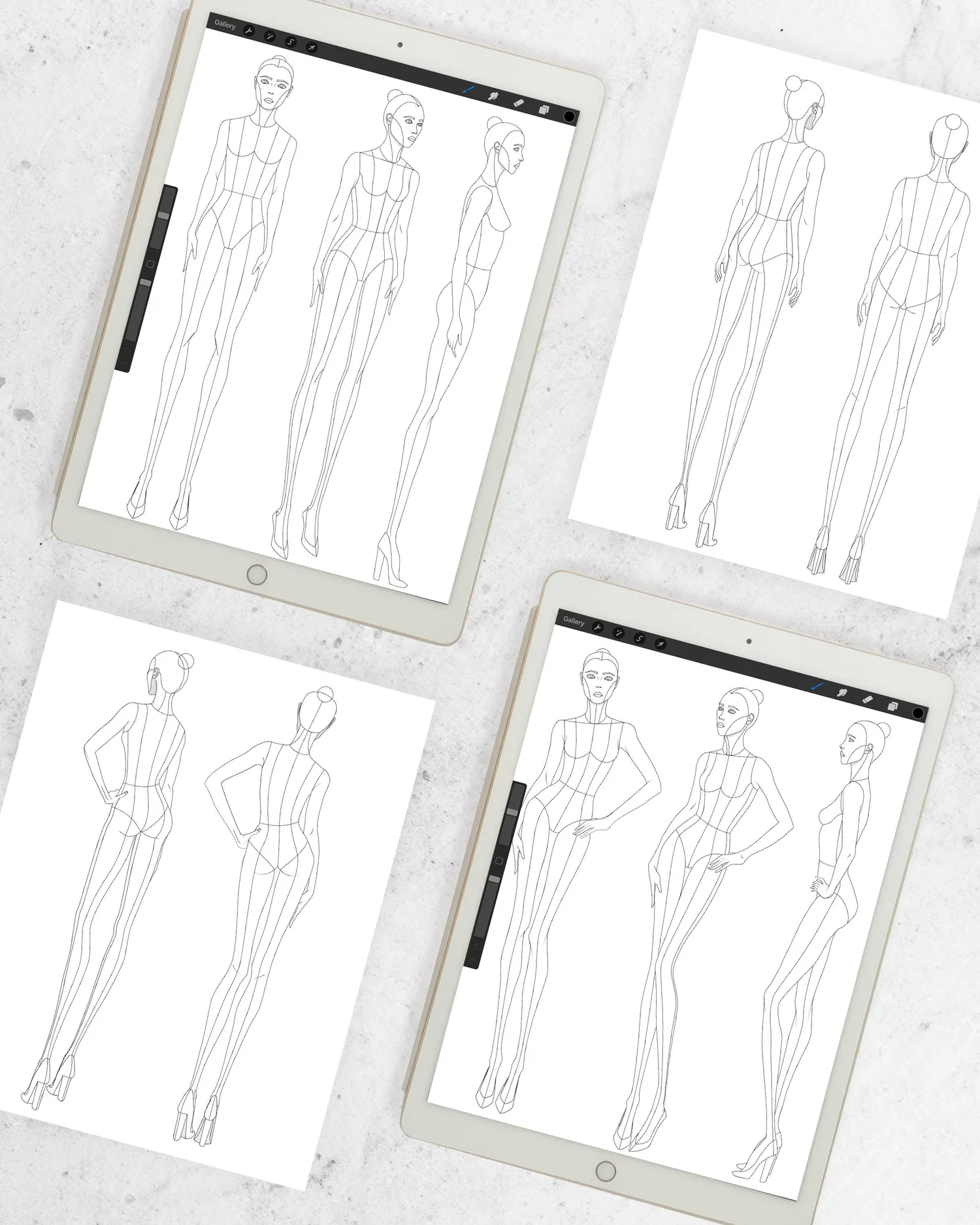 CROQUIS KIT: a collection of fashion figure templates for design and ...
