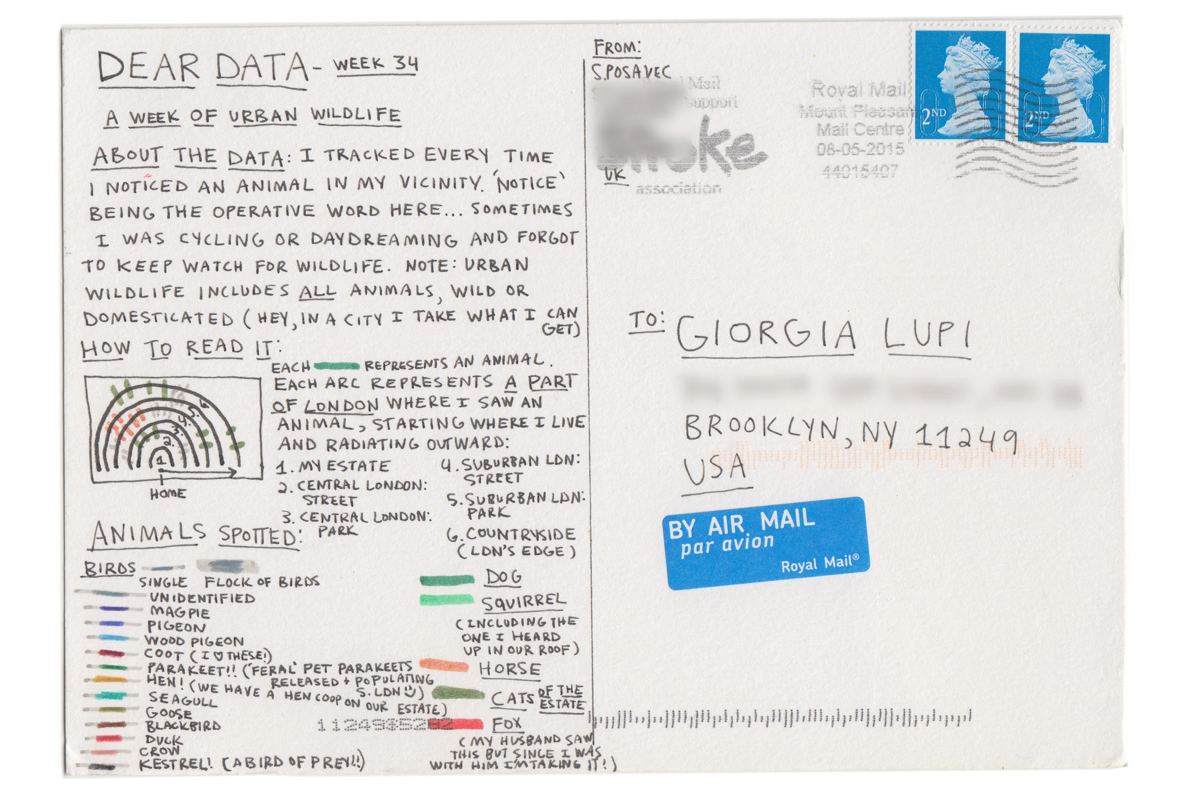 data postcards — Dear Data