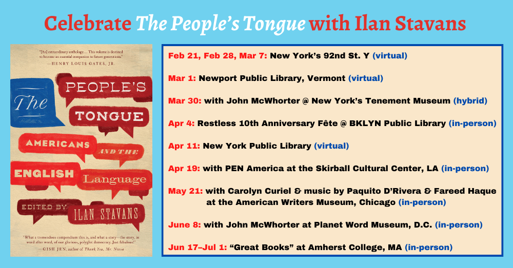 Events for "The People's Tongue: Americans and the English Language ...