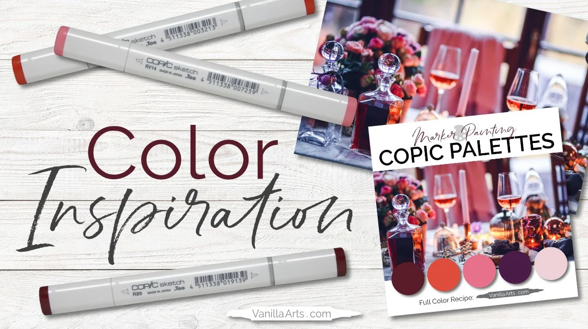 Color Palette: Copic Marker + Colored Pencil Combination (Dark red ...