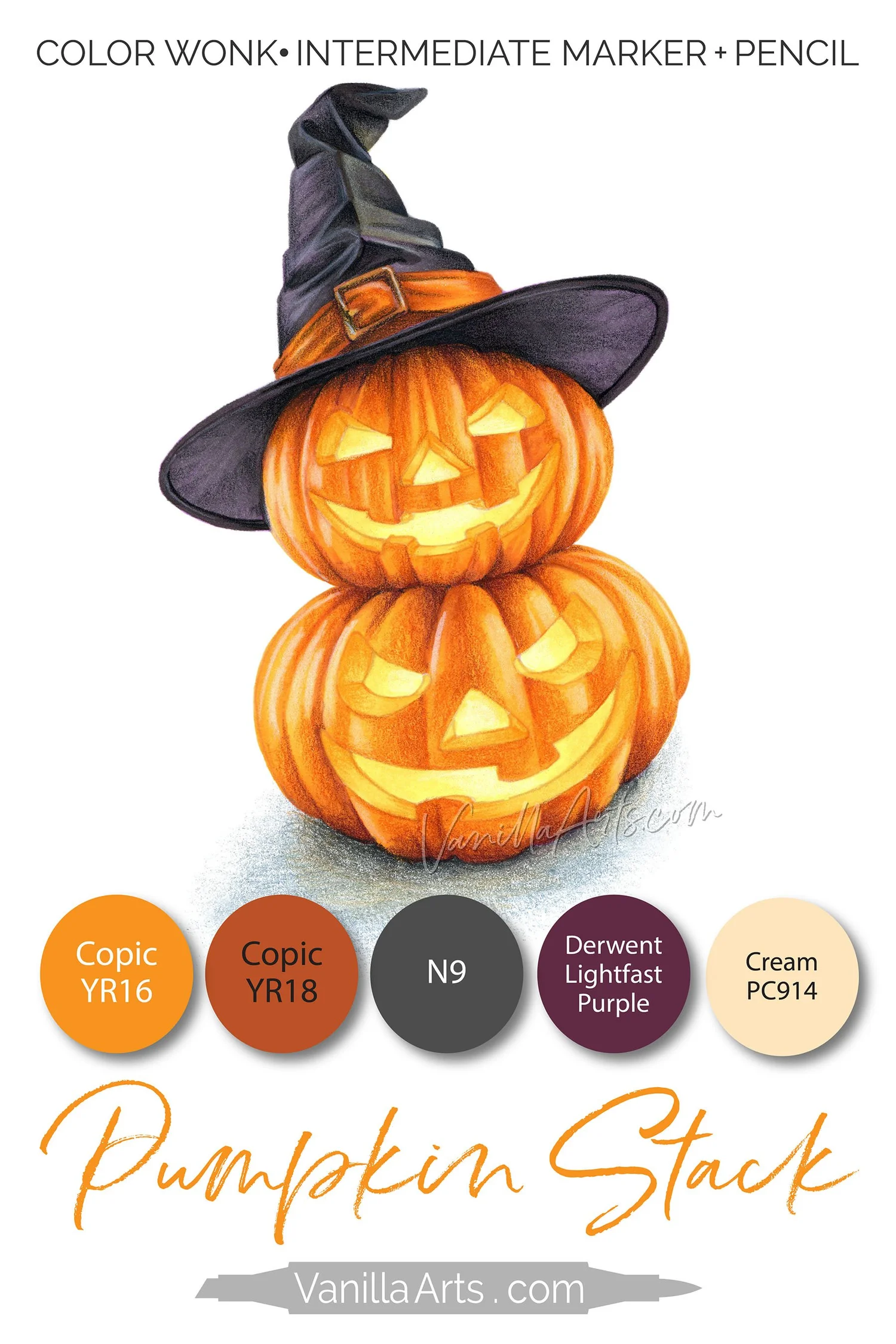 How to Color Glowing Pumpkins without Florescent Markers or Colored ...
