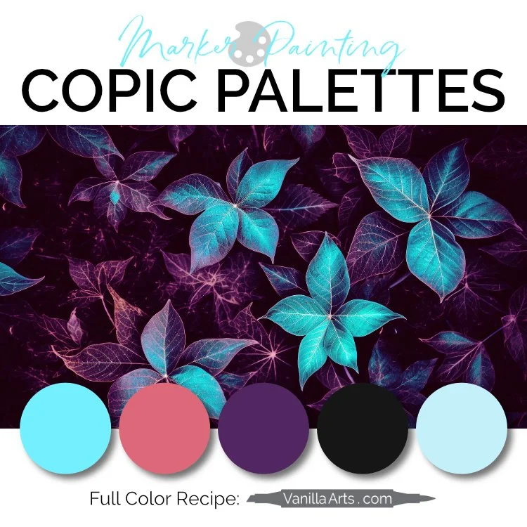 Color Palette: Copic Marker + Colored Pencil Combination (Turquoise ...